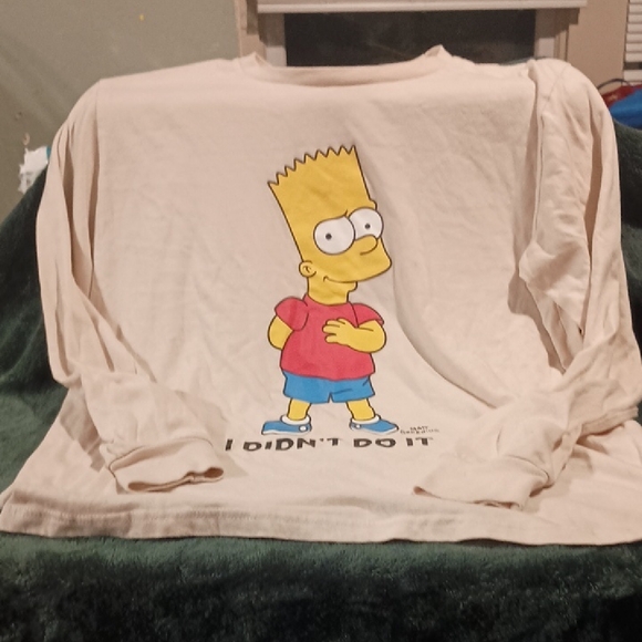 Simpsons | Shirts | Bart Simpson I Didnt Do It Long Sleeve Shirt Mens L ...